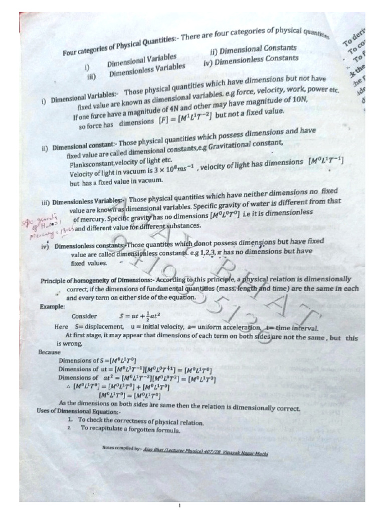 Measurements and Dimensions - 2 | PDF