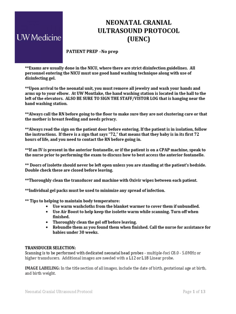 Neonatal Head Ultrasound Guidelines | PDF | Skull