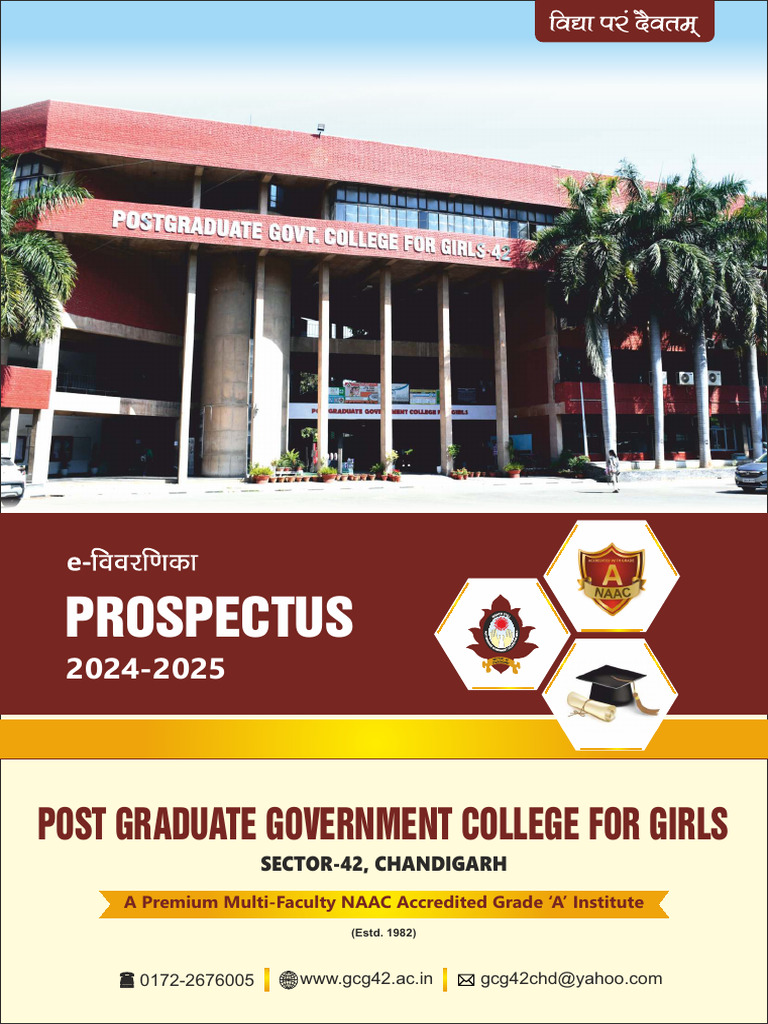 PGGC 42 Prospectus 2024-2025 | PDF | Libraries | Bachelor Of Science