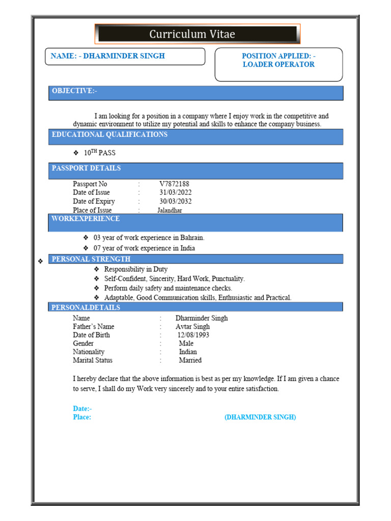 Dharminder Singh CV (10 Files Merged) | PDF