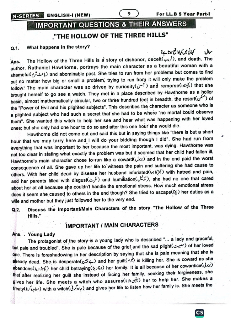 The Hollow of The Three Hills | PDF