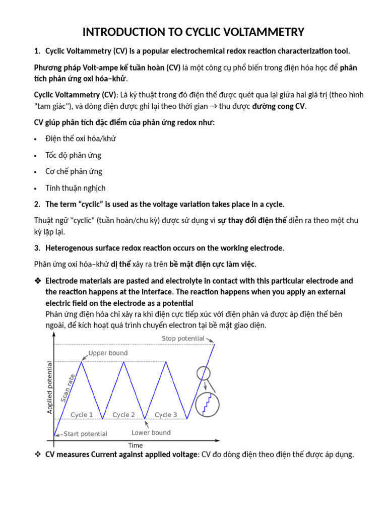 Introduction To Cyclic Voltammetry | PDF