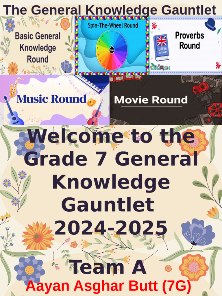 Grade 7 General Knowledge Gauntlet | PDF | Organ (Anatomy) | Anatomy