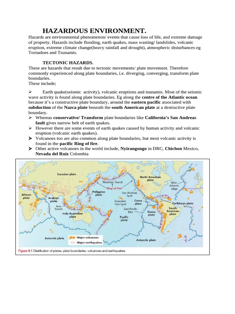 Tectonic Hazards and Earthquake Impacts | PDF | Plate Tectonics | Volcano