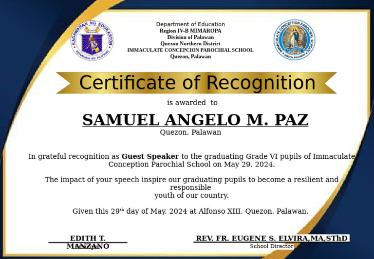 Certificate of Guest Speaker | PDF