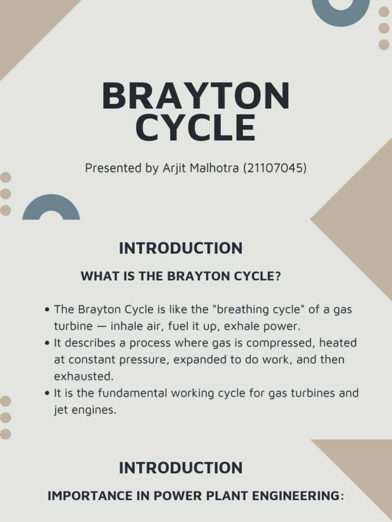 Brayton Cycle | PDF