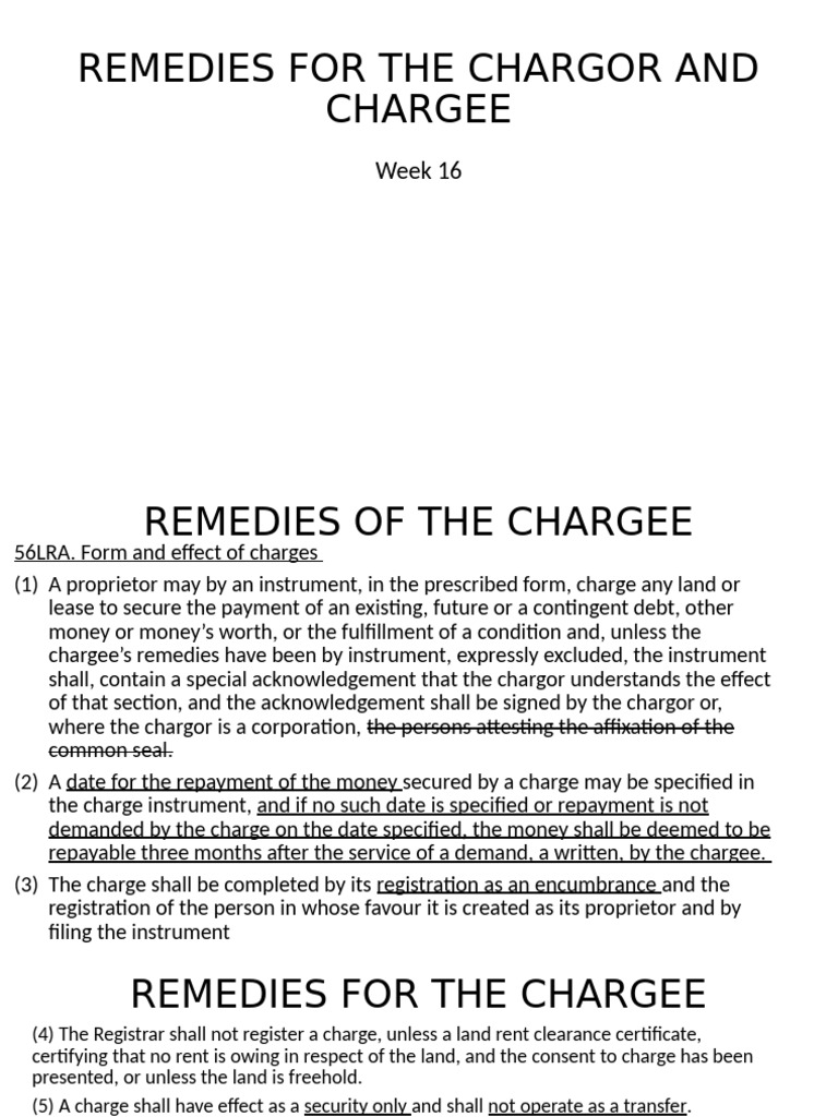 16 Remedies For The Parties | PDF | Mortgage Law | Lease