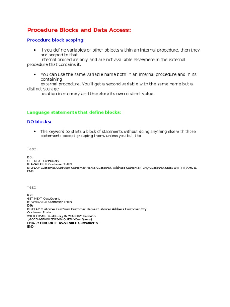 Short Note | Database Index | Scope (Computer Science)