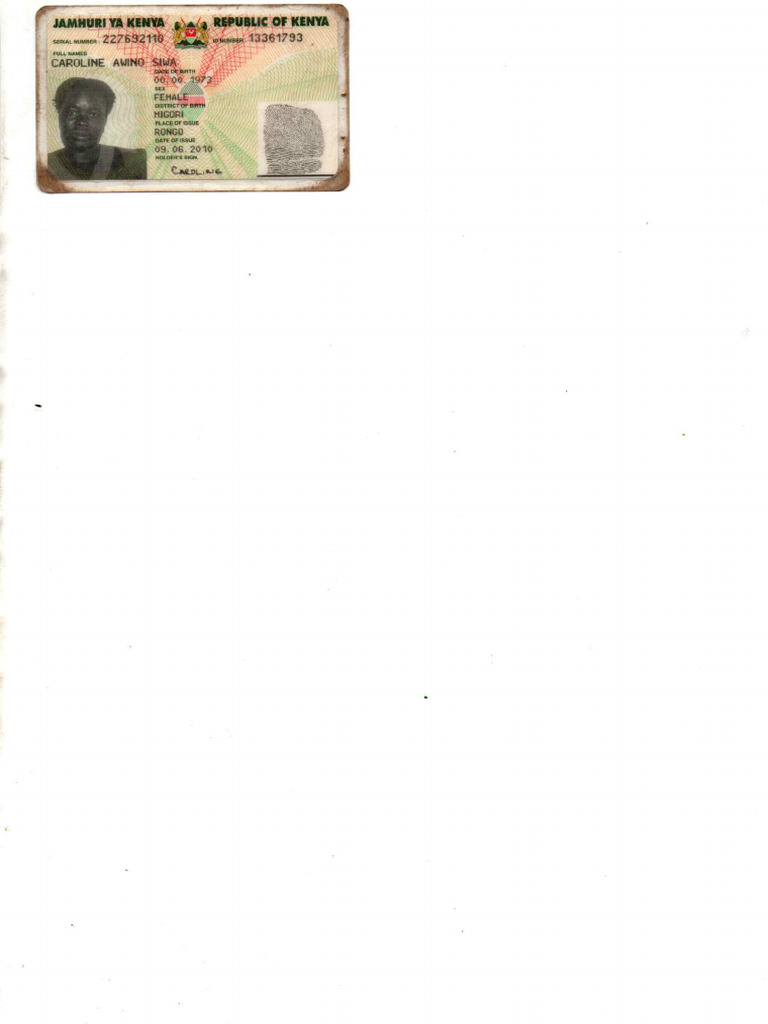 Id Card Caroline Front | PDF