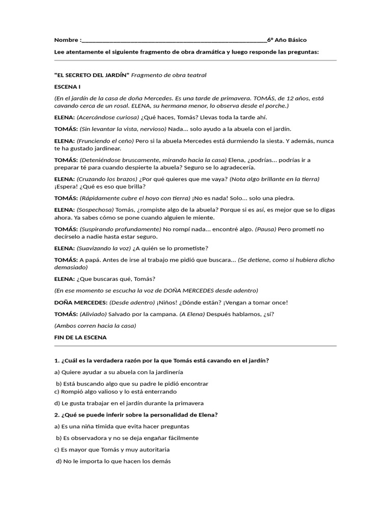 Texto Dramatico | PDF