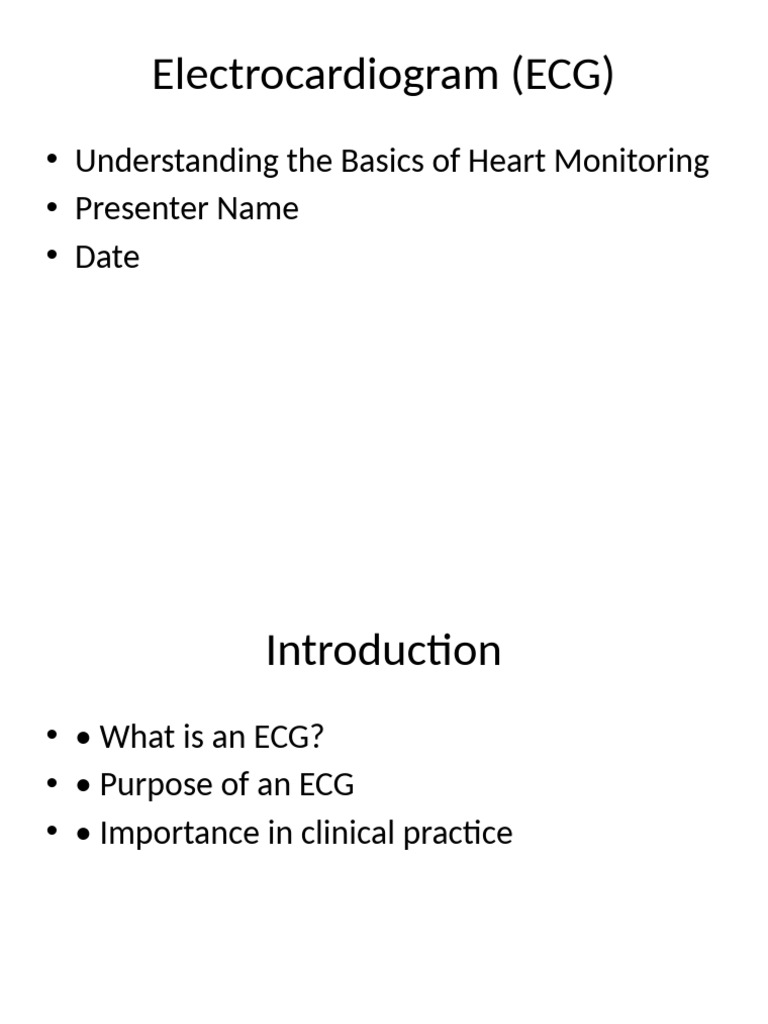 ECG Basics: Heart Monitoring Explained | PDF