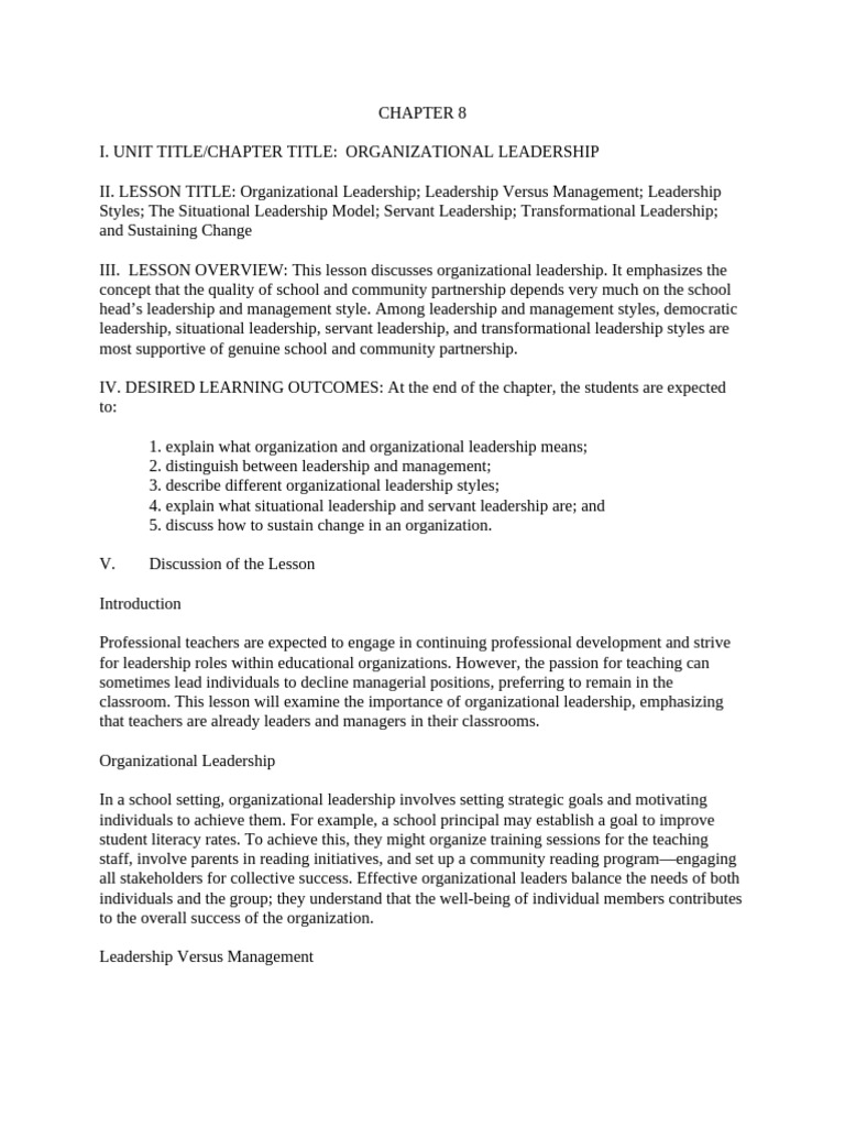 Understanding Organizational Leadership | PDF | Leadership | Business