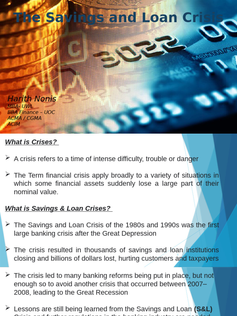 Understanding the Savings and Loan Crisis | PDF | Savings And Loan ...