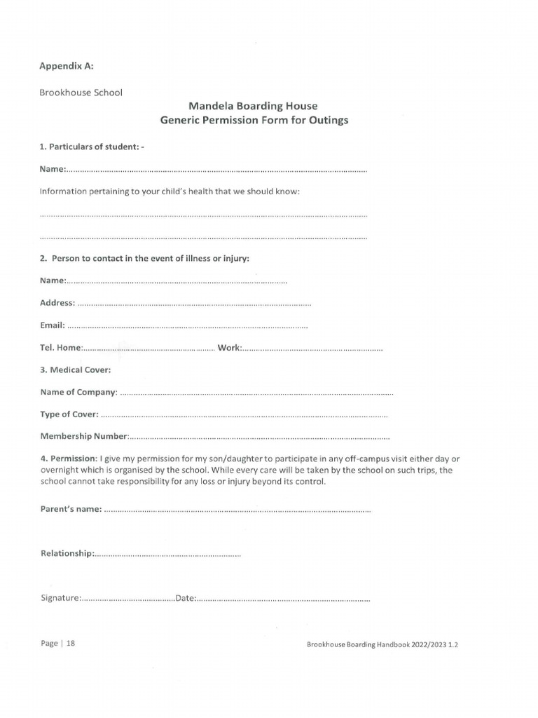 Generic Permission Form | PDF