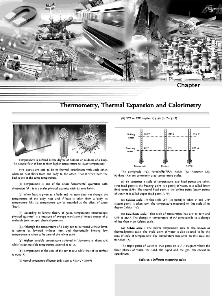 Understanding Temperature Scales and Thermometry | PDF | Thermal ...