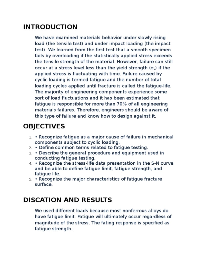 Understanding Fatigue Testing Principles | PDF | Science & Mathematics
