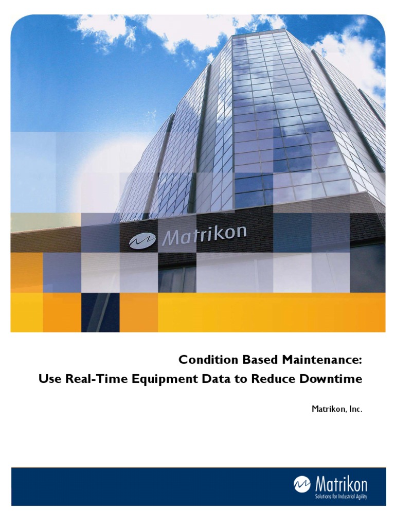 Condition Based Maintenance | PDF | Automation | Instrumentation