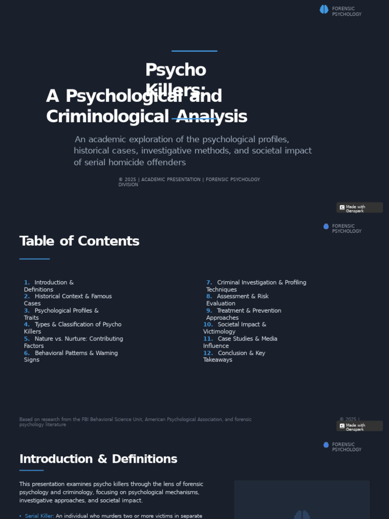 Psycho Killers Presentation 20250819043728 | PDF | Psychopathy ...
