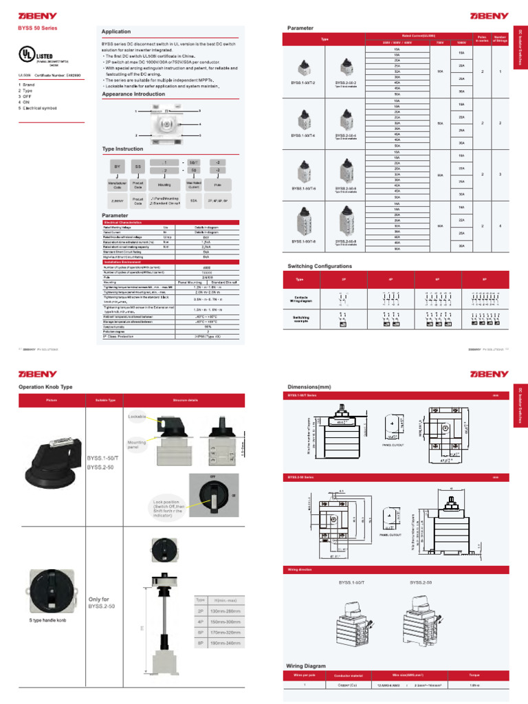 Datesheet BYSS UL Series DC Lsolator Switches 24.12.06 Web Compressed ...