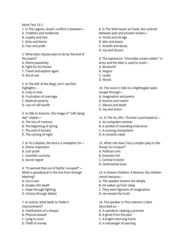 Mock Test 12-2 | PDF