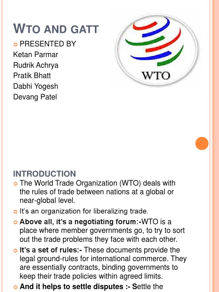 Wto | PDF | Uruguay Round | World Trade Organization