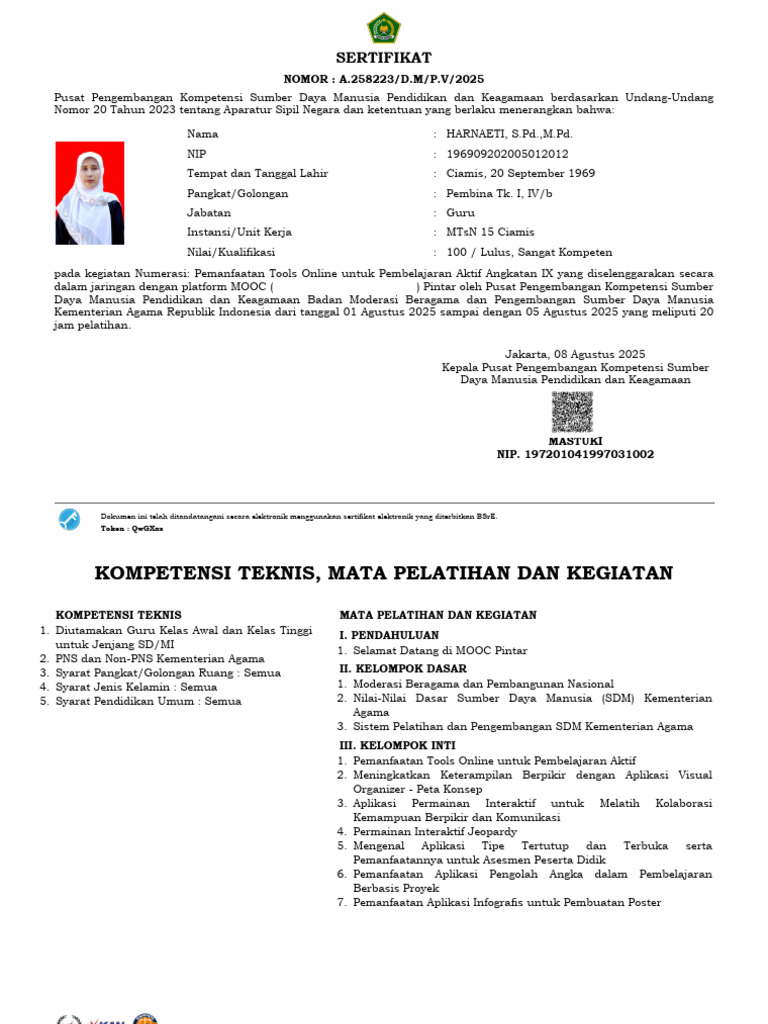 Sertifikat 8 Agus | PDF