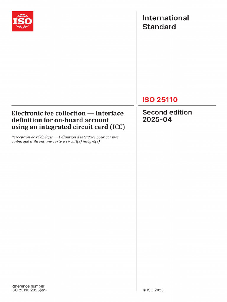 ISO 25110 2025 | PDF