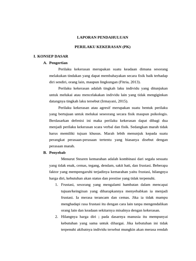 Memahami Perilaku Kekerasan | PDF