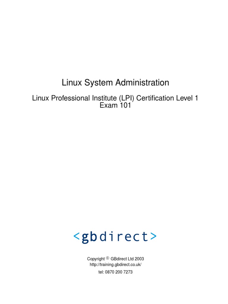 Linux System Administration - Linux Professional Institute ( | PDF ...