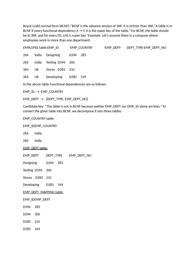 Understanding Boyce Codd Normal Form | PDF