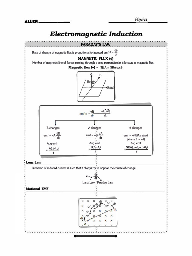 Electromagnetic Induction (EMI) | PDF | Inductance | Inductor