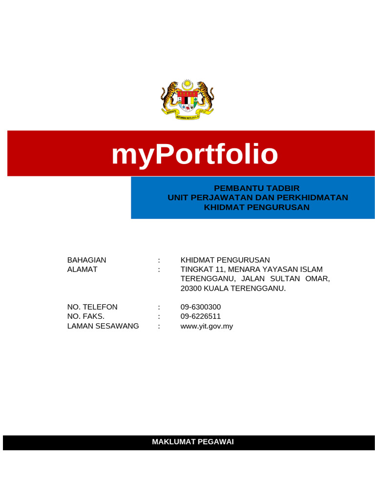 Contoh Myportfolio Pembantu Tadbir | PDF
