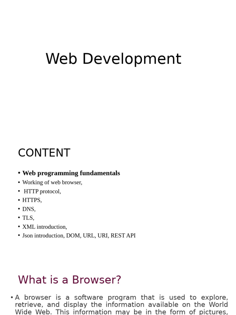 Web Development MODULE 1 | PDF | Transport Layer Security | Document Object Model