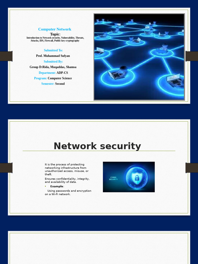 Network Security: Threats and Defenses | PDF | Firewall (Computing ...
