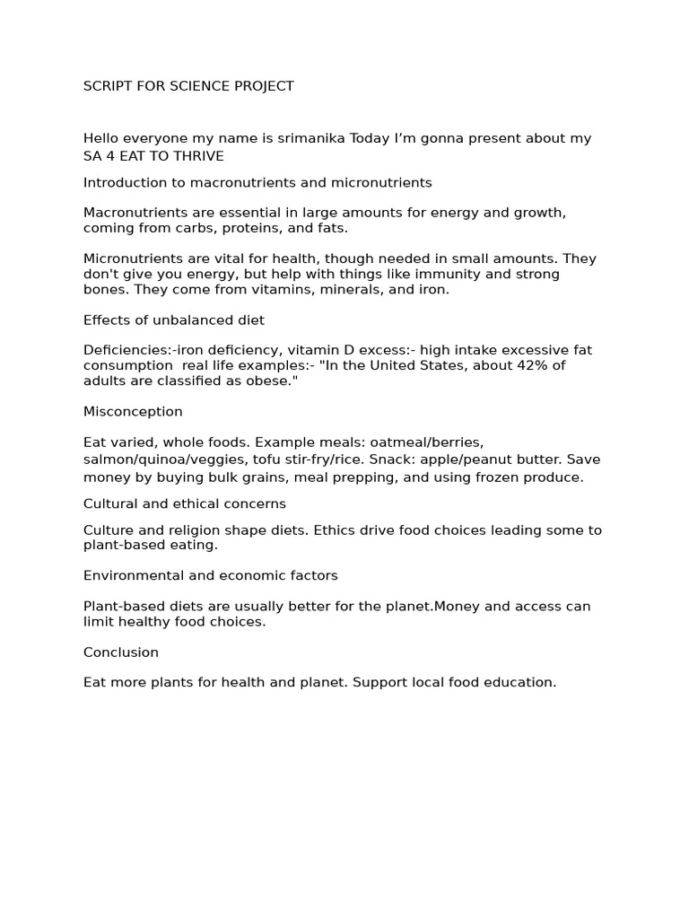 Science Project | PDF