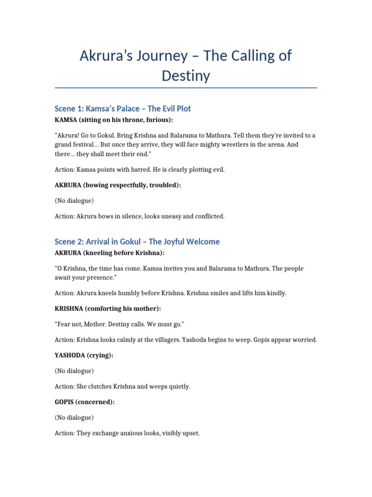 Akrura's Quest: Krishna's Destiny Unfolds | PDF | Krishna | Hinduism