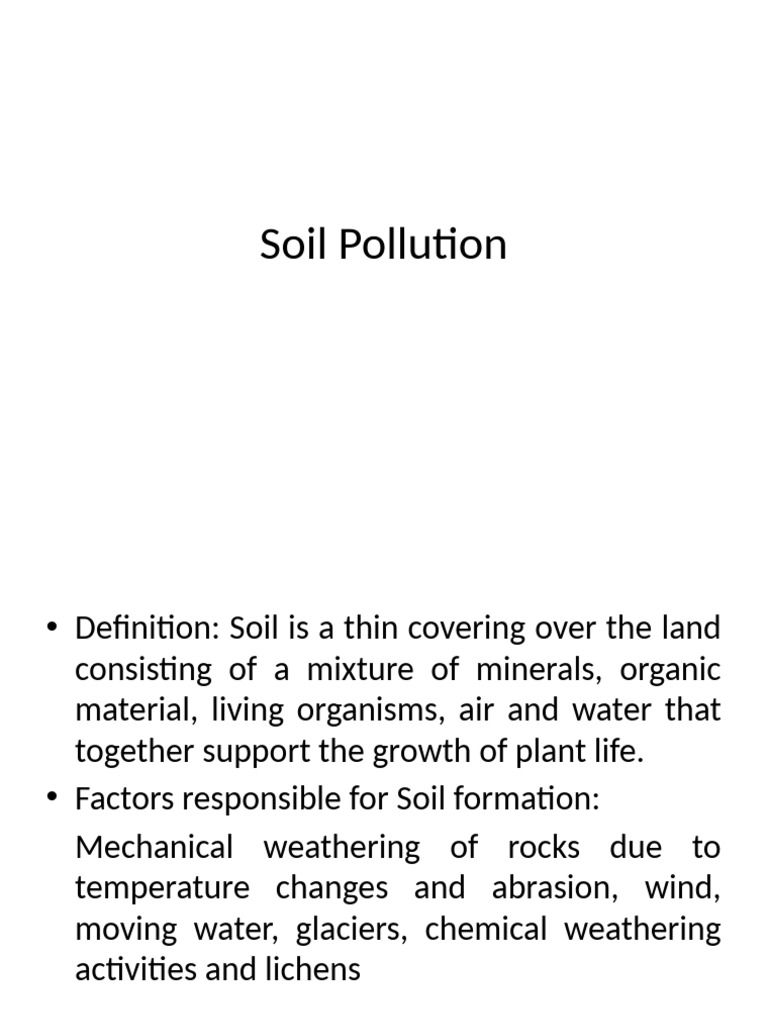 Soil Pollution | PDF | Soil | Pesticide