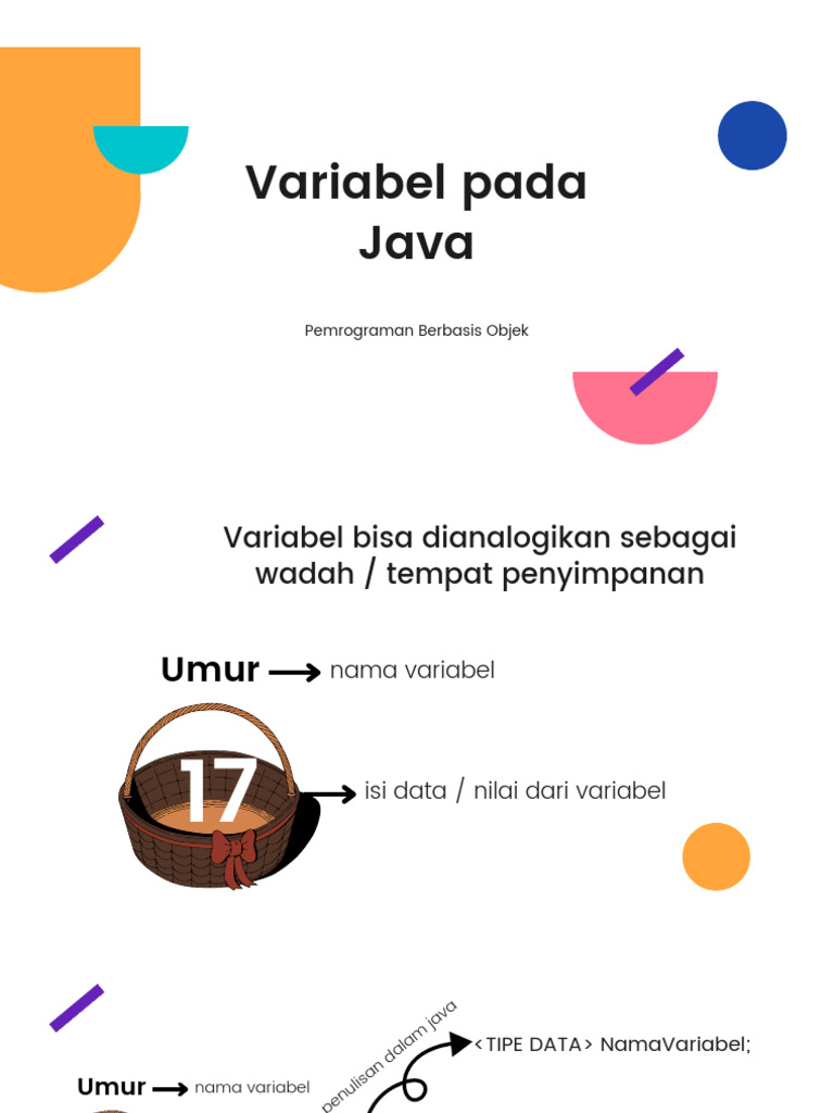 Variabel dan Konstanta dalam Java | PDF