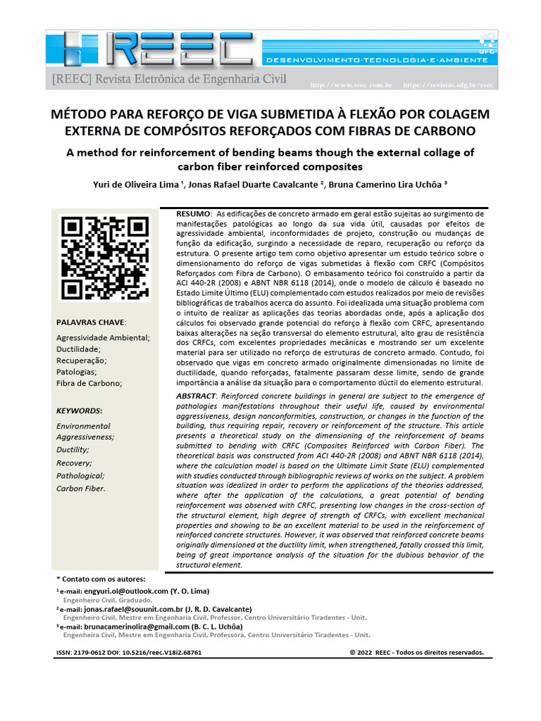 Reforço de Vigas com Fibra de Carbono | PDF | Flexão (Física ...