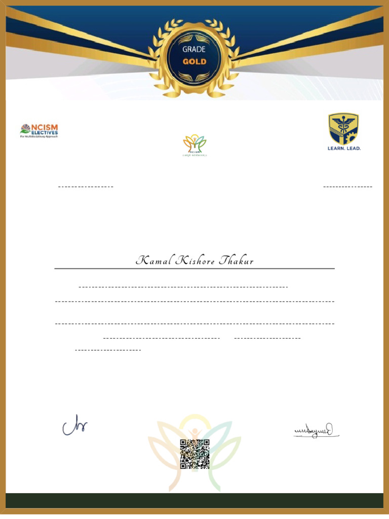 NCISM Certificate for Reverse Pharmacology | PDF