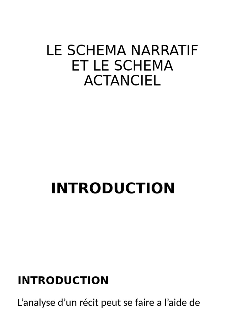 Le Schema Narratif Et Le Schema Actanciel - 084242 | PDF | Le Petit ...