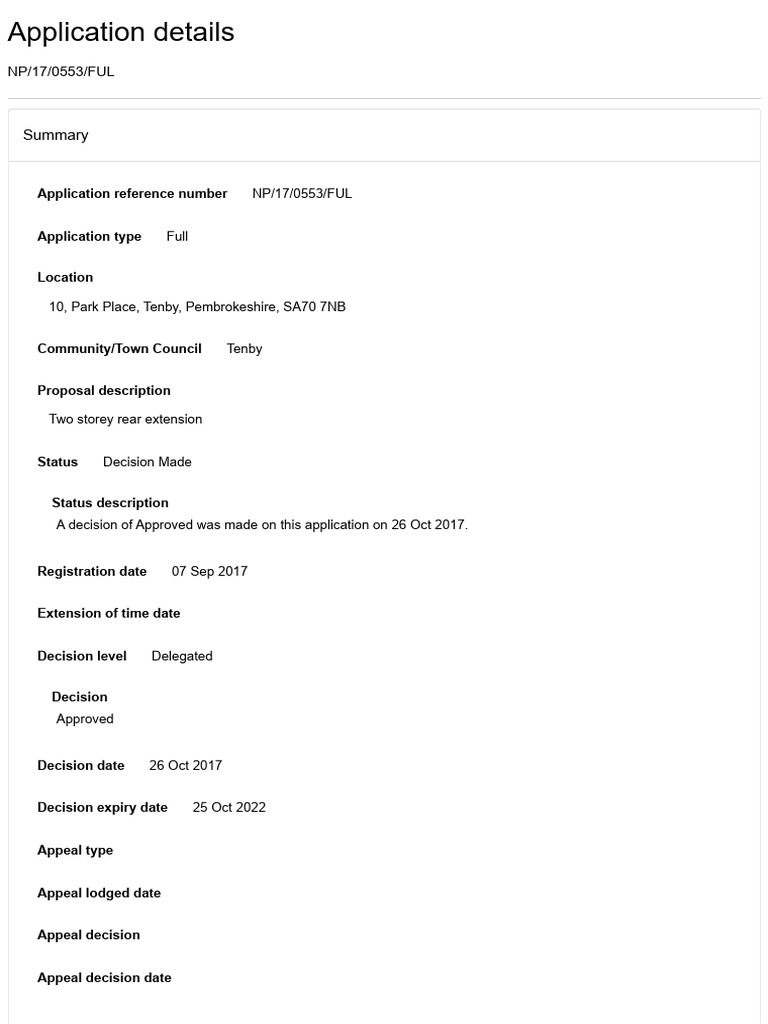 Approved Planning Application NP/17/0553 | PDF | Natural Environment ...
