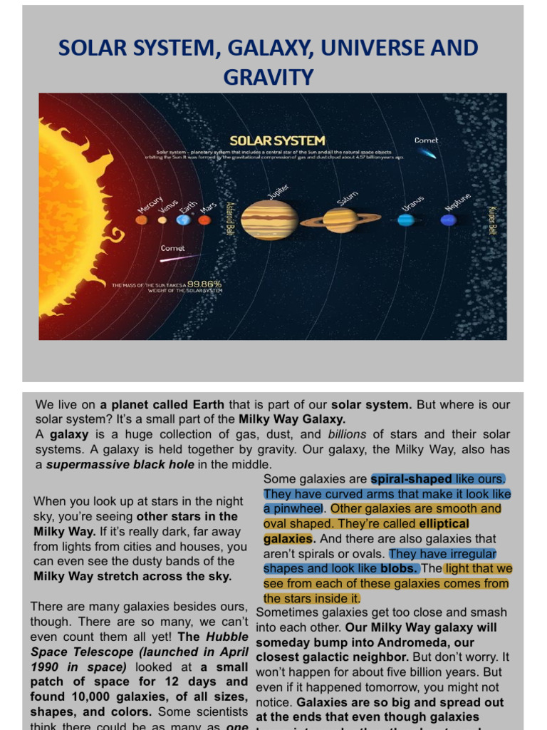 Understanding Our Solar System & Galaxy | PDF | Solar System | Planets