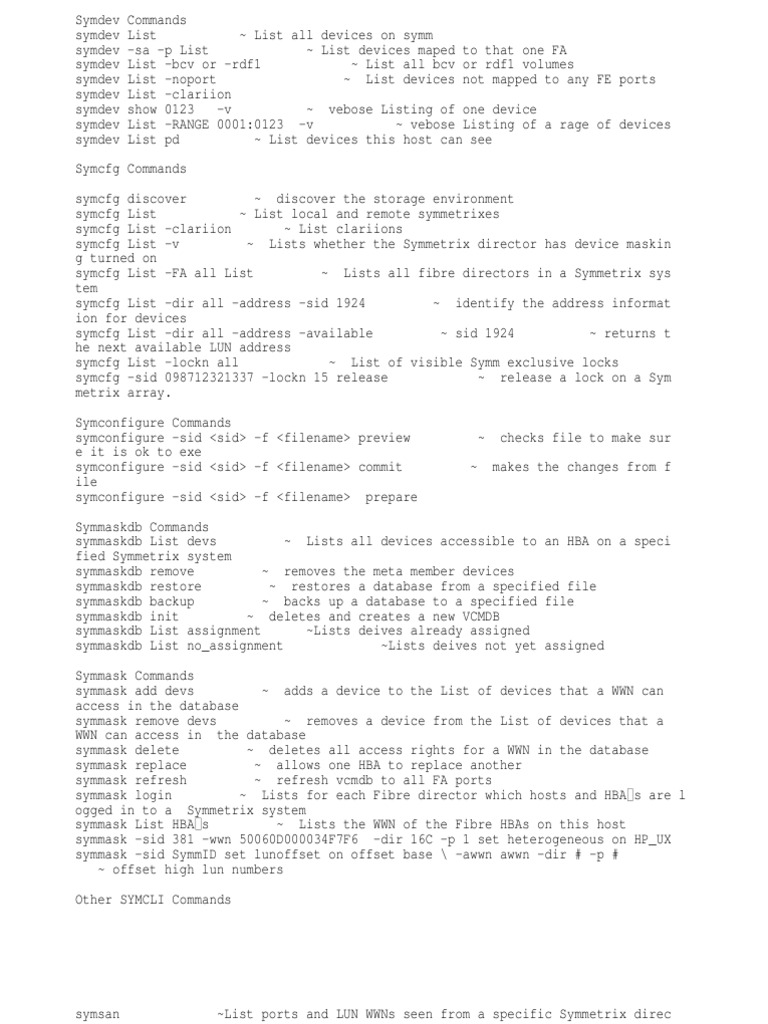 San Commands | PDF | File System | Computer Data Storage