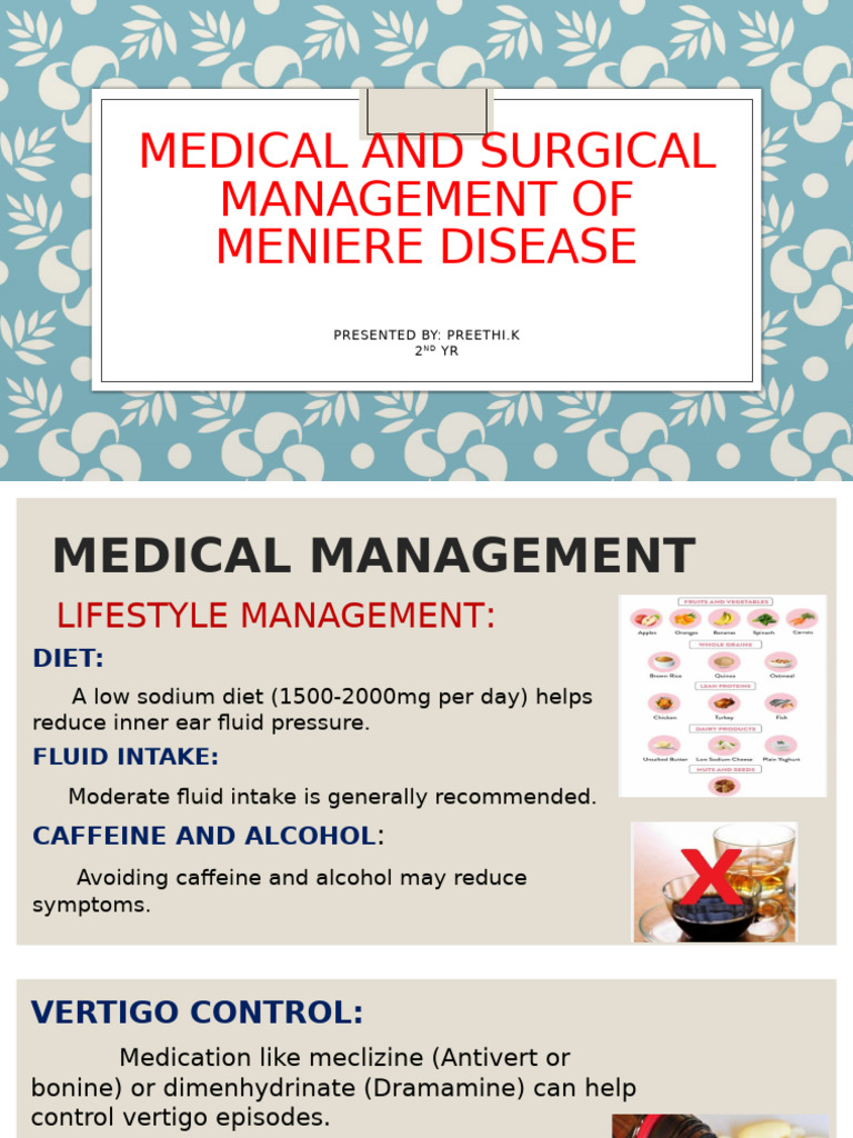 Meniere Disease: Medical & Surgical Care | PDF