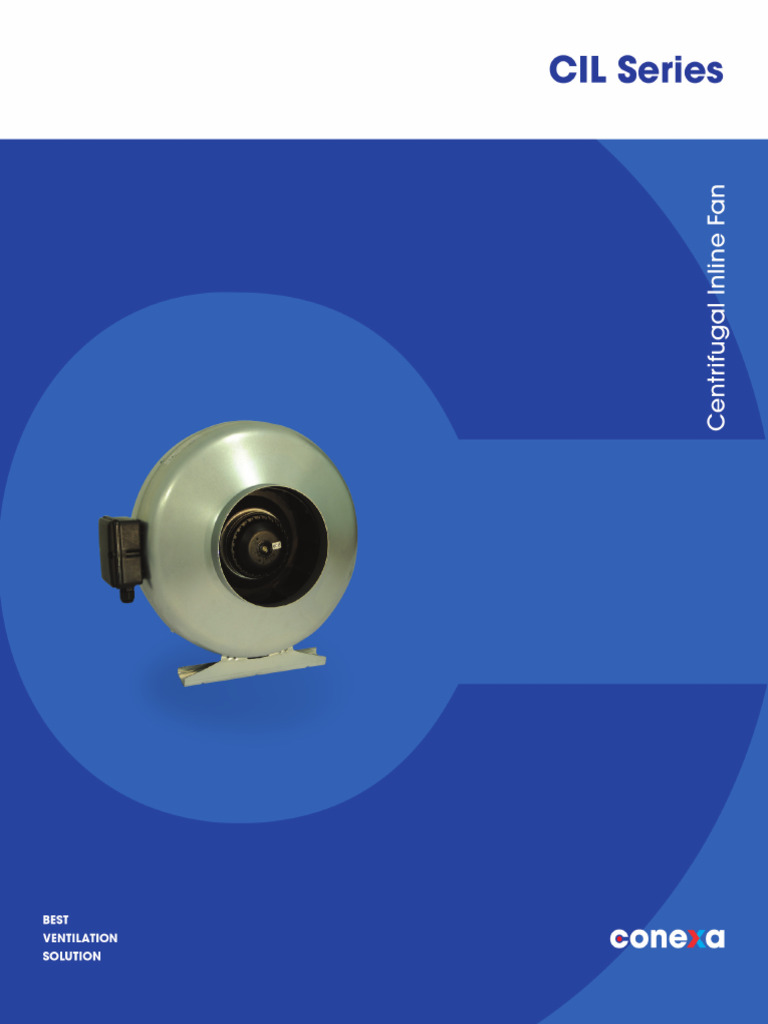 CIL Series Centrifugal In-Line Fans | PDF | Capacitor | Sound
