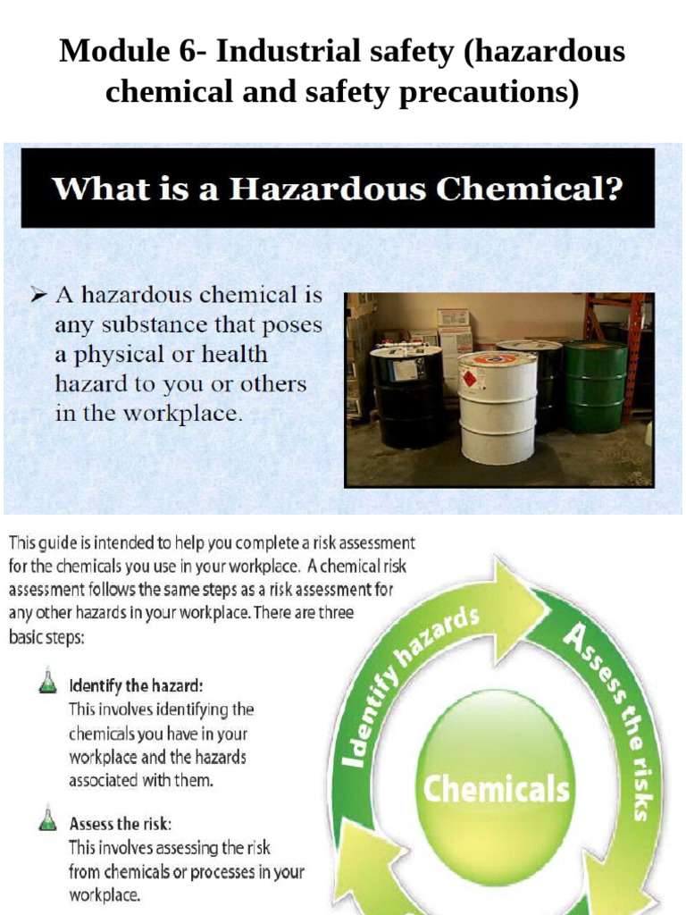 Module 6 - Industrial Safety (Hazardous Chemical and | PDF