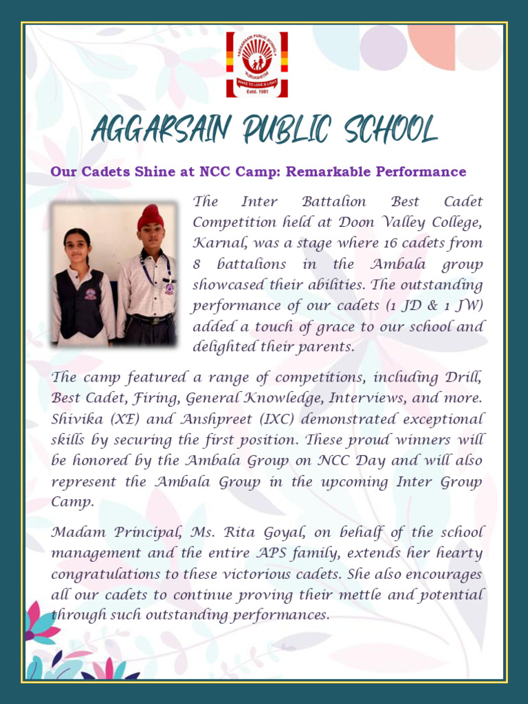 Cadets Shine at NCC Camp | PDF