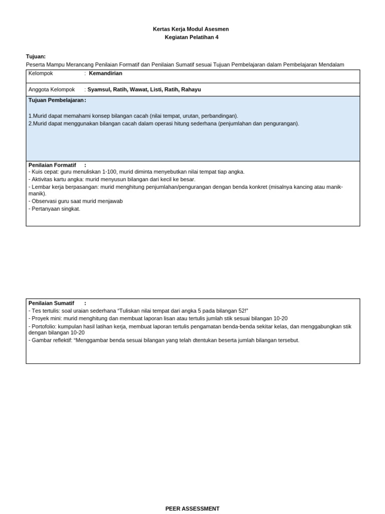 LK Modul 4 KP4 Asesmen PM | PDF