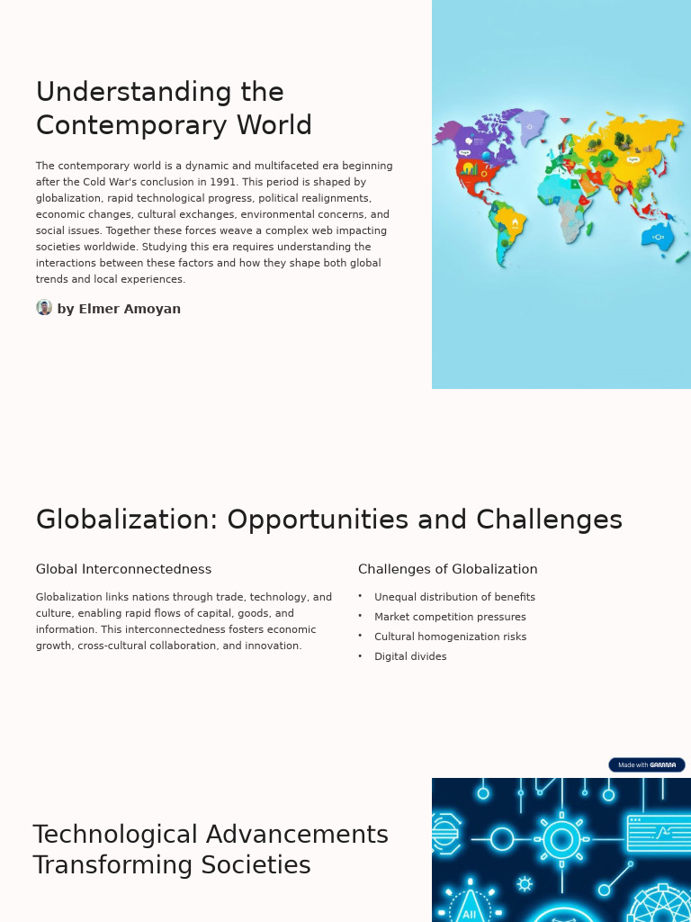 Contemporary World Dynamics Explained | PDF | Globalization | Economic ...